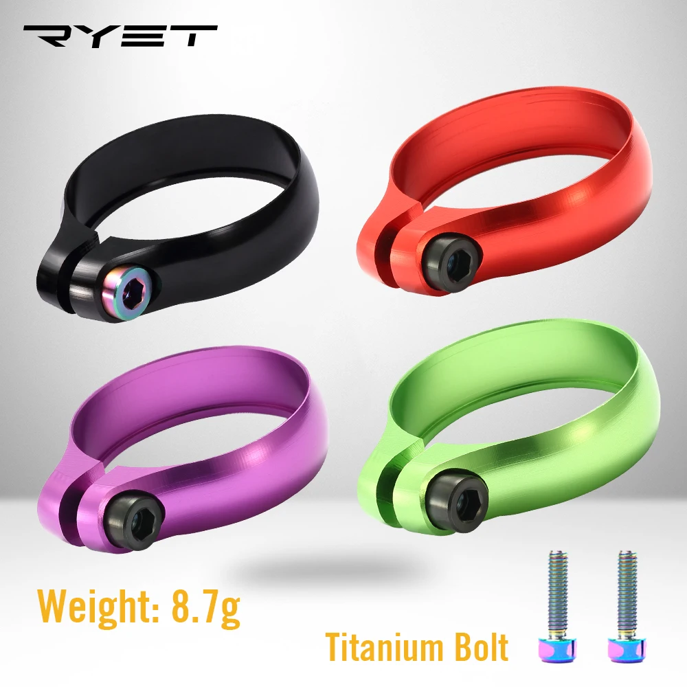 Newest Super Light Titanium Bicycle Seat Post Clamp CNC Alloy Saddle ...