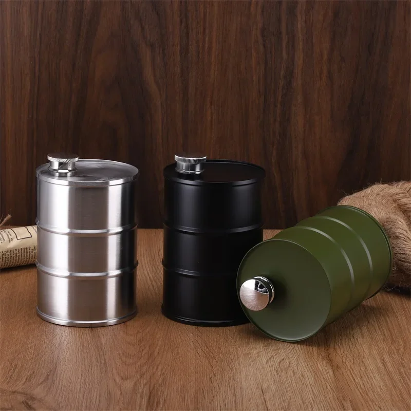 25oz-Wine-Barrel-Whisky-Hip-Flask-Cantil-Stainless-Steel-Alcohol-Hip ...