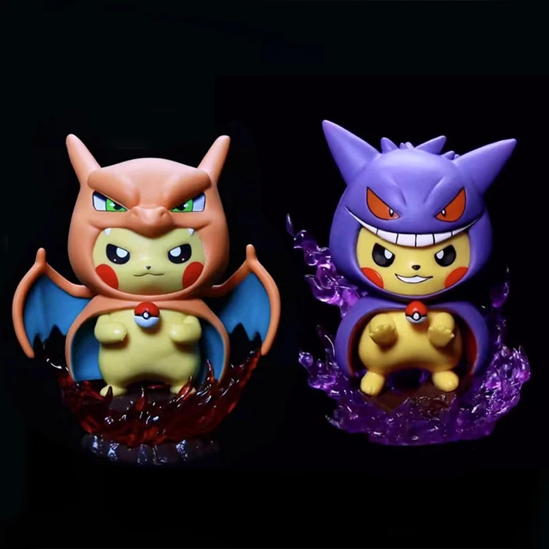 12cm-Pokemon-Figur-Pikachu-Cos-Gengar-Charizard-Anime-Figuren-Modell ...
