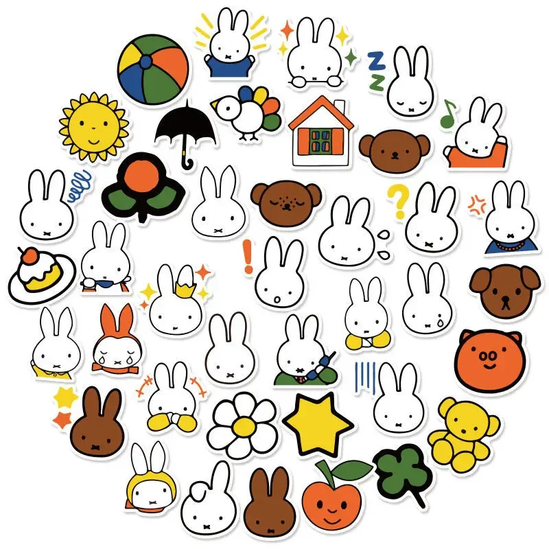 64-Sheets-Miffy-rabbit-Cartoon-Lovely-Kawaii-Sticker-Small-Pattern-Waterproof-Notebook-Album ...