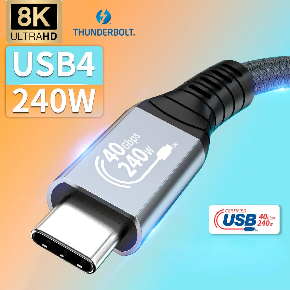 Thundebolt-4-USB4-Data-Cable-Type-c-PD-Fast-Charge-240W-Type-C-Charging ...