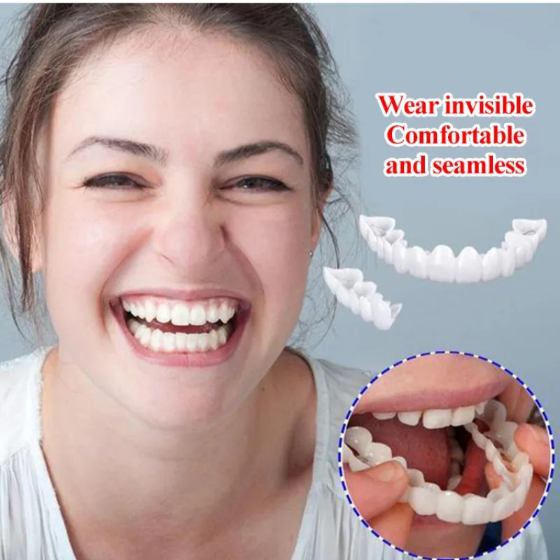 Fake-Tooth-Cover-Perfect-Fit-Teeth-Whitening-Snap-on-Silicone-Smile ...