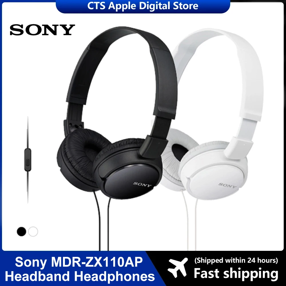 Sony-MDR-ZX110AP-Series-Wired-On-Ear-Headphones-with-Mic-ZX-Series ...