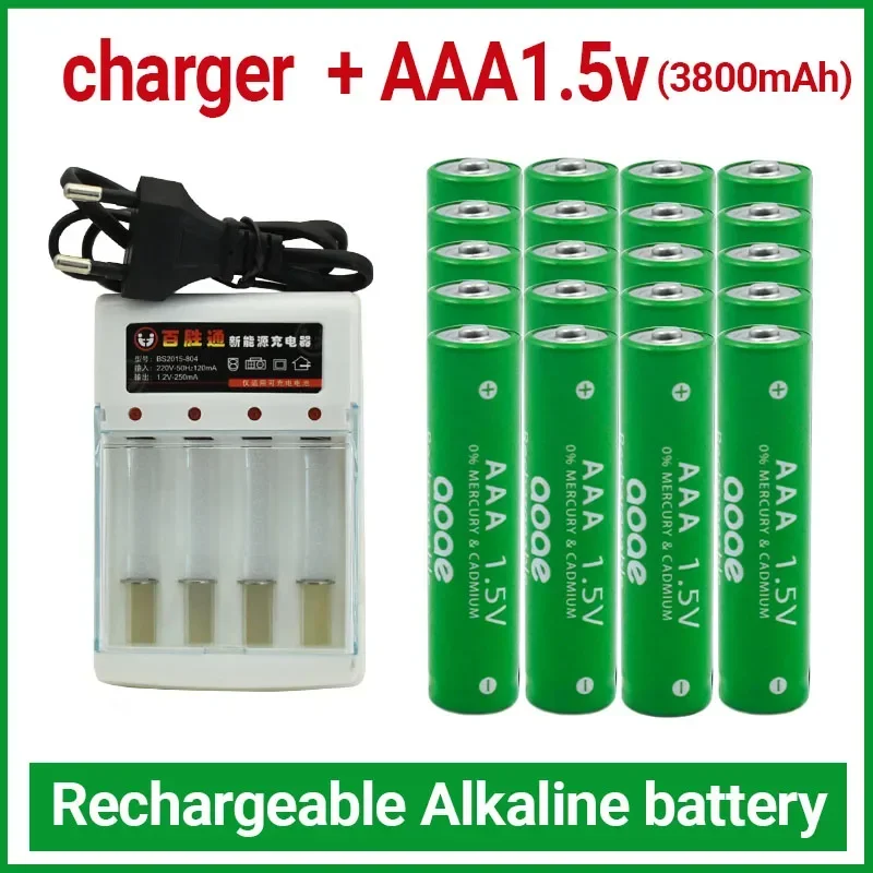 100-New-3800mah-1-5V-AAA-Alkaline-Battery-AAA-Rechargeable-Battery-for ...