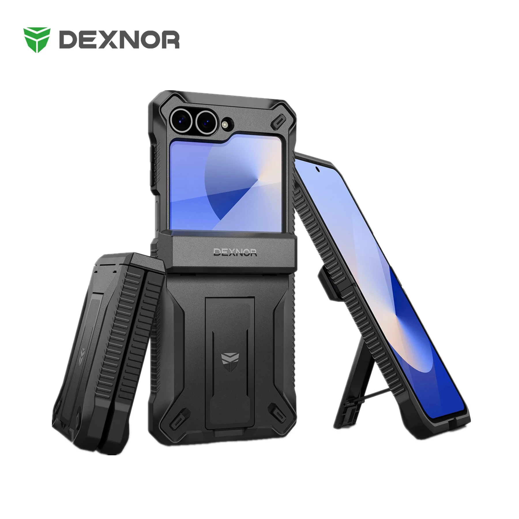 Dexnor For Samsung Galaxy Z Flip 6 Case Hinge Protection Dual Layer ...