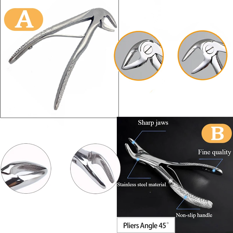 Dental Orthodontic Children Tooth Extraction Forcep Residual Root ...