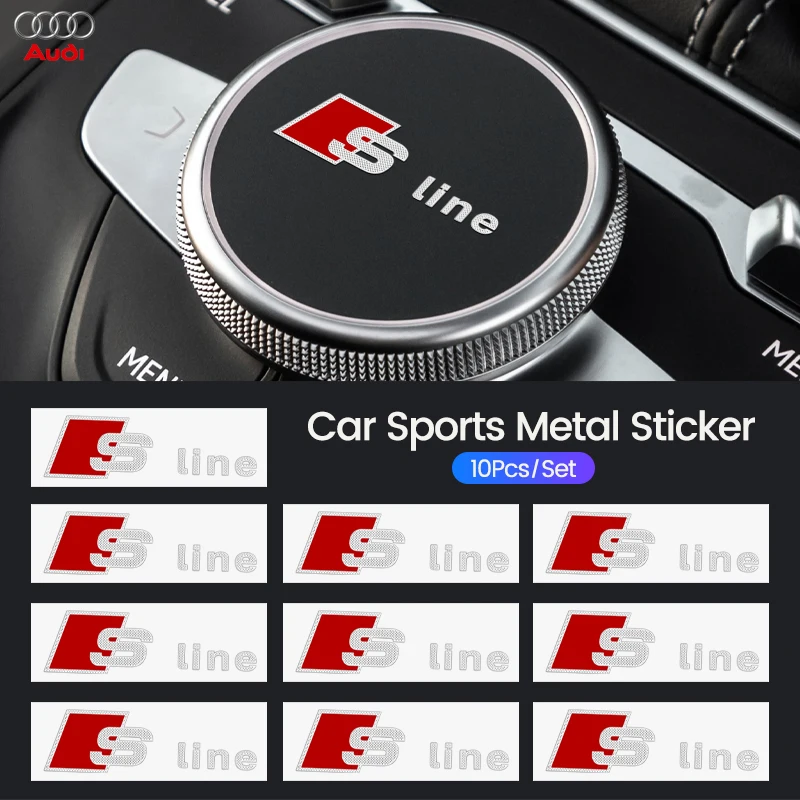 10PCS-Aluminum-Car-Interior-Stickers-Sline-Badges-Emblem-Decoration ...