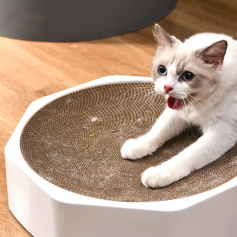 Octagon-Cat-Scratcher-Grinding-Claws-Cardboard-Corrugated-Paper-Wear ...
