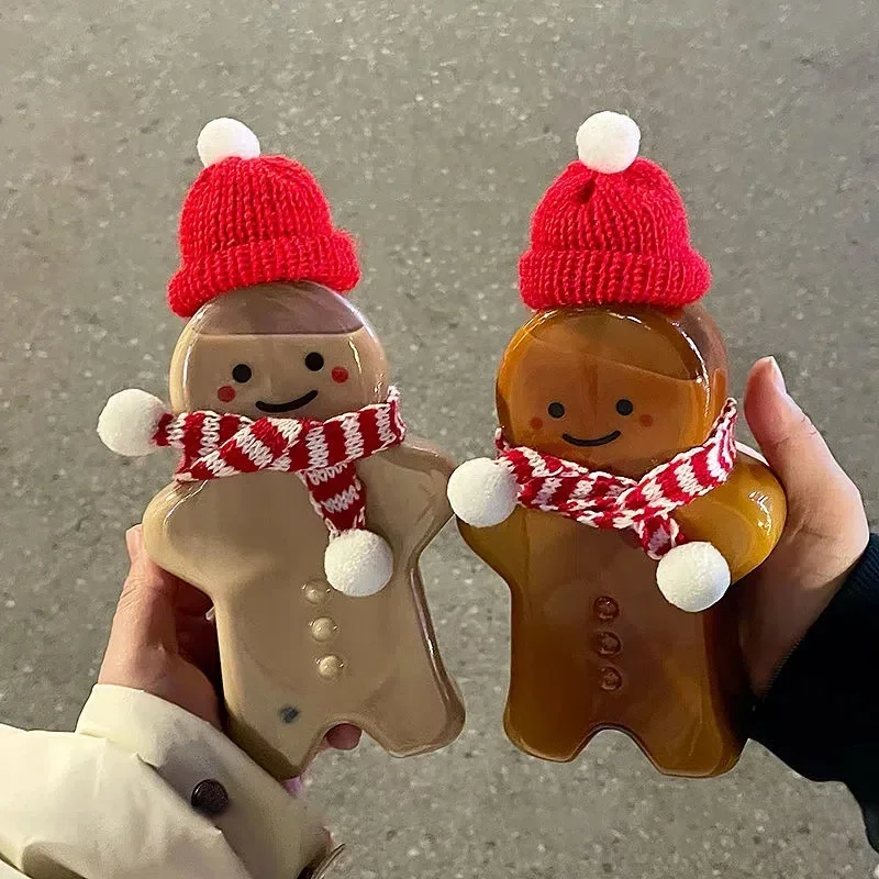 Christmas-Tea-Drink-Bottle-Gingerbread-Man-Drink-Cup-Christmas-Water ...