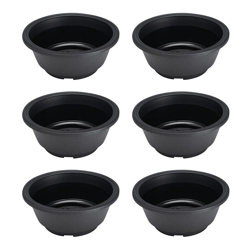 6 Pcs Plant Pot Multi Cactus Planter Set Round Short Fat Planter Bonsai ...