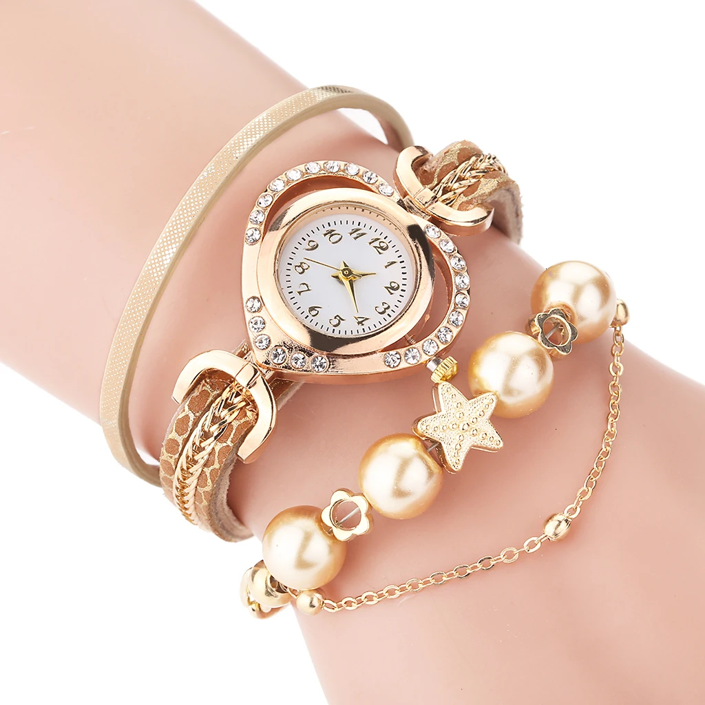High-Quality-Women-Bracelet-Watches-With-Pearl-Pendant-Luxury-Ladies ...