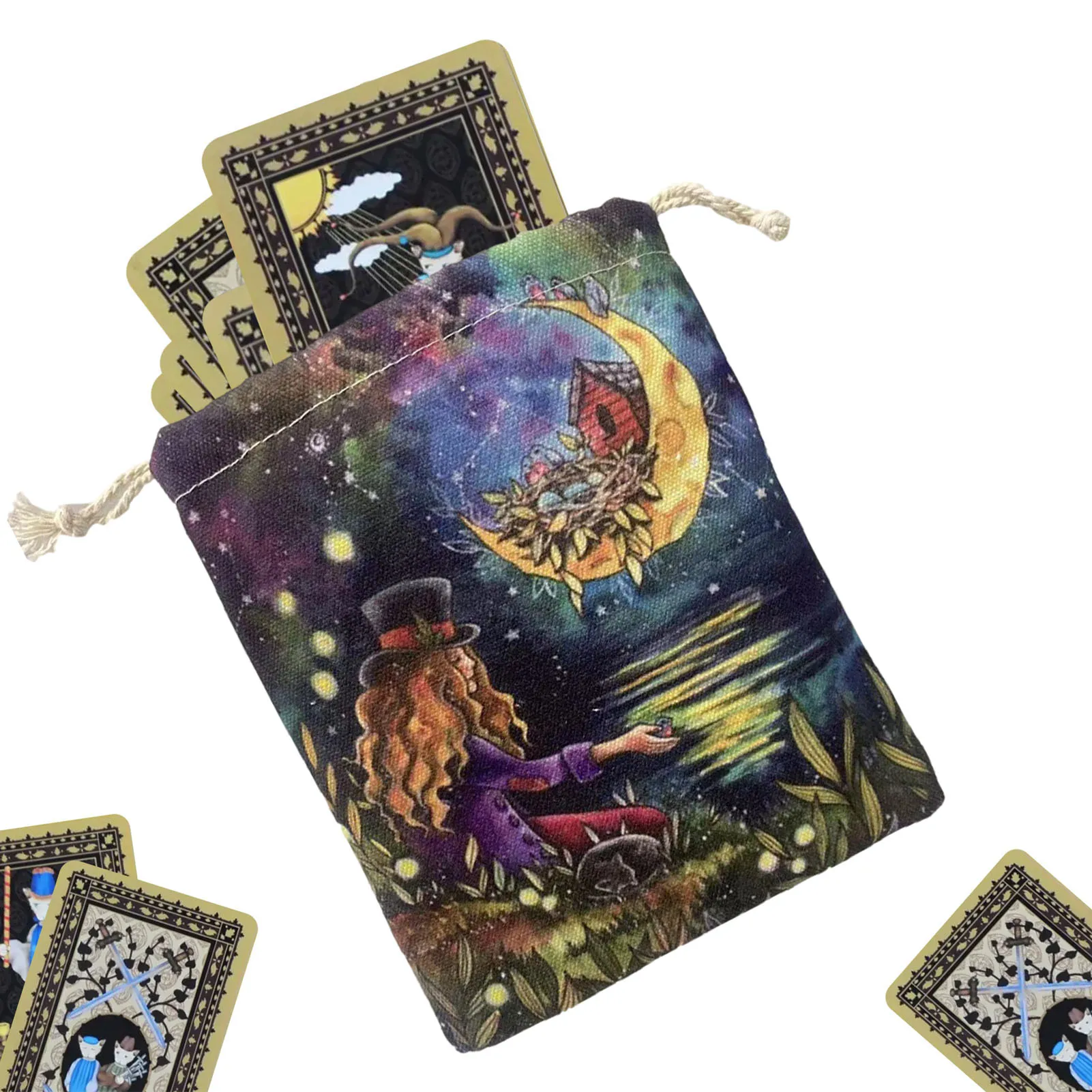13x18cm-Tarot-Card-Storage-Bag-Compound-Velvet-Double-Sided-Print ...
