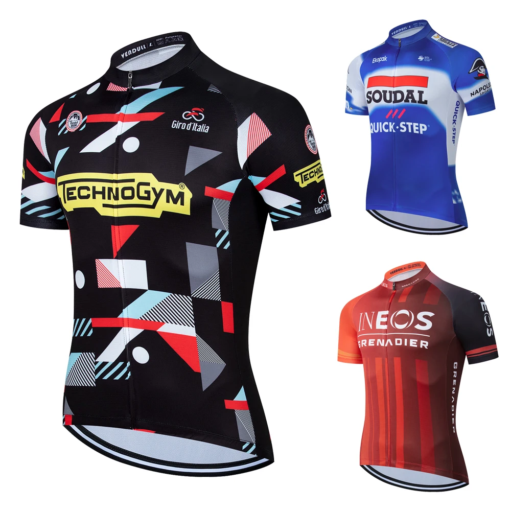 Men-Cycling-Jersey-INEOS-Classic-Black-Cycling-Racing-Tops-Short-Sleeve ...