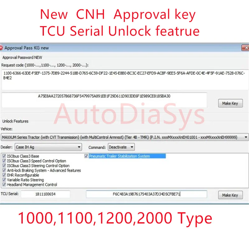 APPROVAL PASSWORD one key (Long passwords for setting speed limiter ...