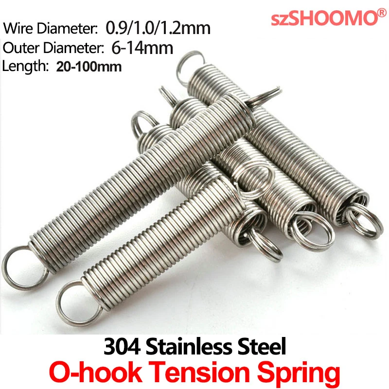 304 Stainless Steel Pullback Tension Cylindroid Helical Coil Small Mini Extension Spring WD 0 ...
