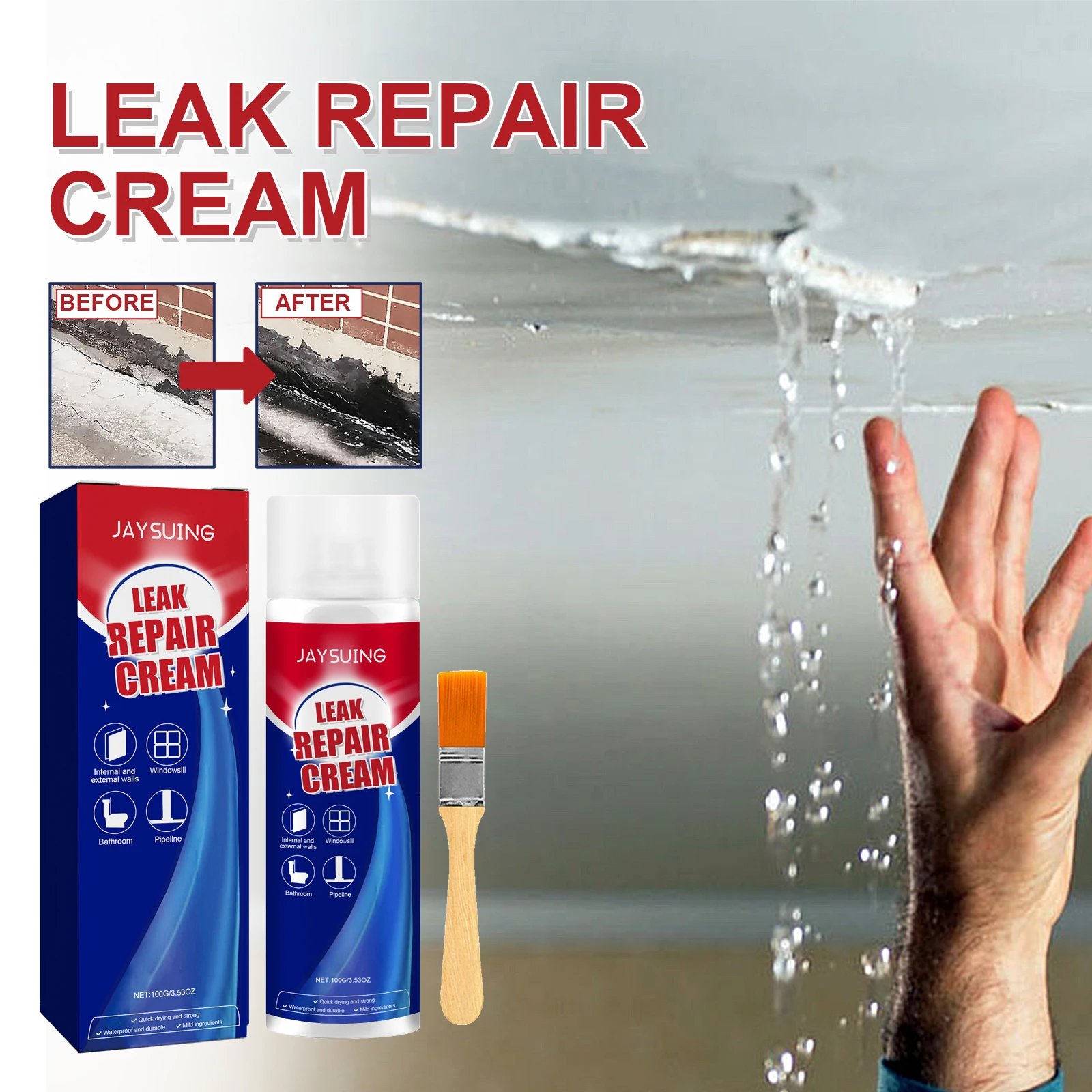 Leak Repair Agent Waterproof Sealant Bathroom Pipe Wall High Temp ...