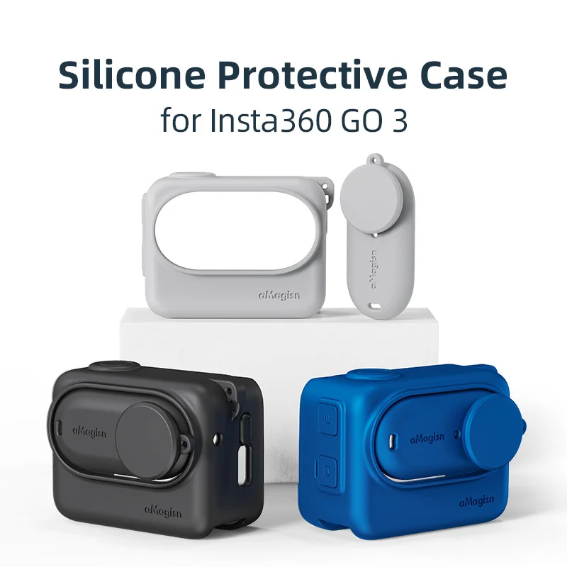 For Insta360 GO3 Silicone Protective Case 360 Action Camera Protective ...