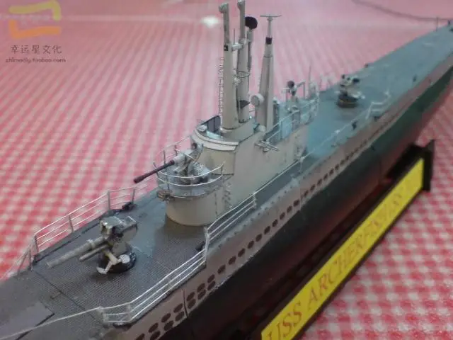 Uss archrfish submarino militar modelo de papel 3d navio de guerra ...