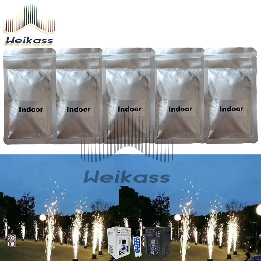 Weikass 5Bags Ti Powder for Cold Spark Stage Effect Machine Dmx Metal ...