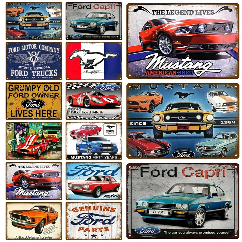 Ford-Metal-Sign-Bar-Tin-Sign-Vintage-Bathroom-Aesthetic-Room-Decor ...