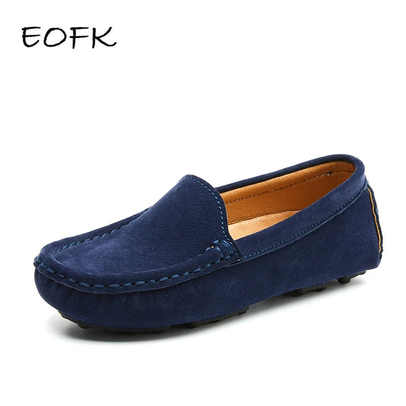 EOFK Kids Loafers Flats Shoes Suede Leather Spring Autumn New Soft ...