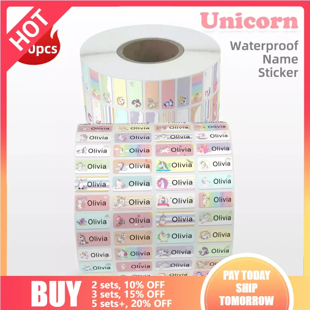 200pcs-Custom-Name-Sticker-In-Hebrew-Waterproof-Labels-Kids-Decals ...