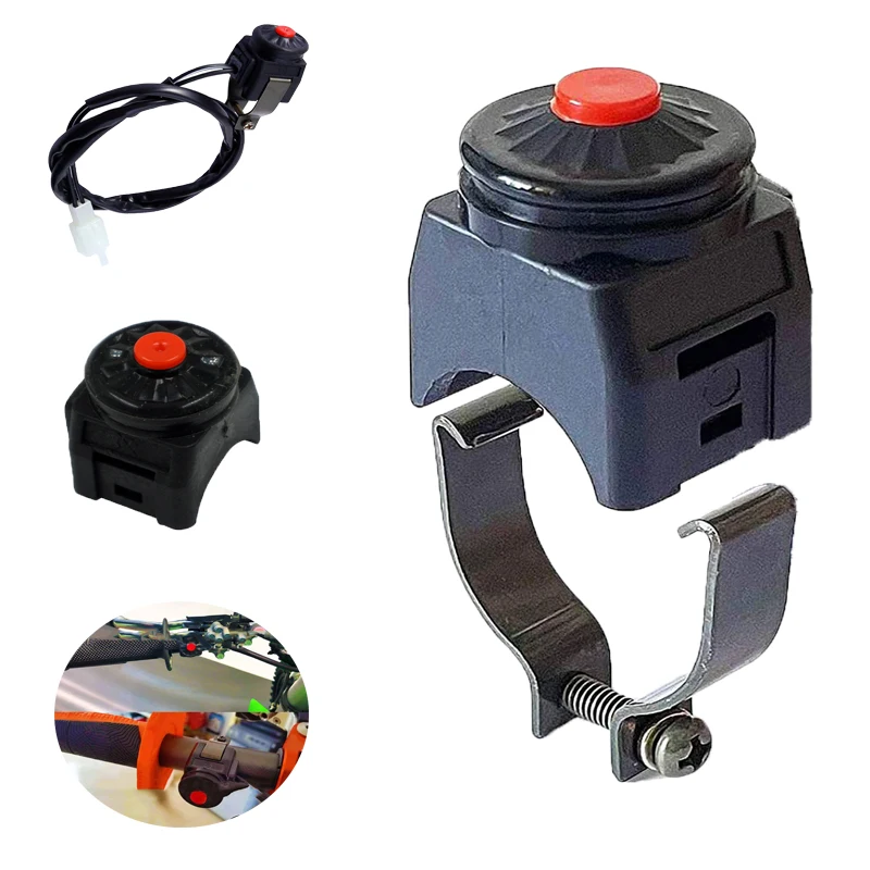 Universal-Motorcycle-Kill-Switch-Red-Push-Button-Horn-Starter-Dirt-Bike ...