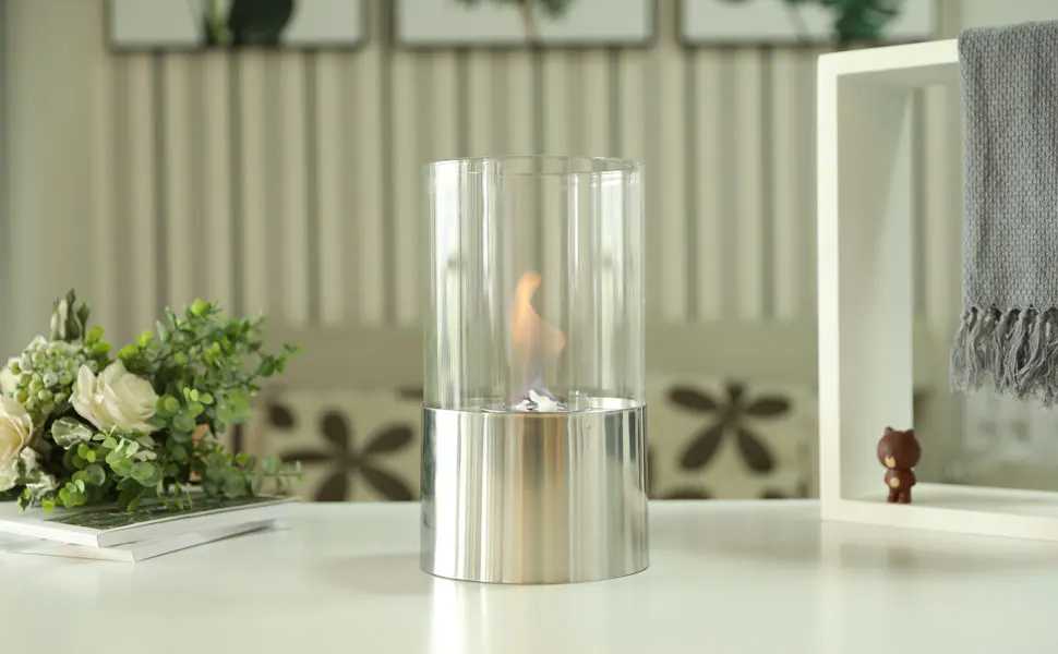 Portable Bioethanol Fireplace Staniless Steel Tabletop Fire Bowl ...
