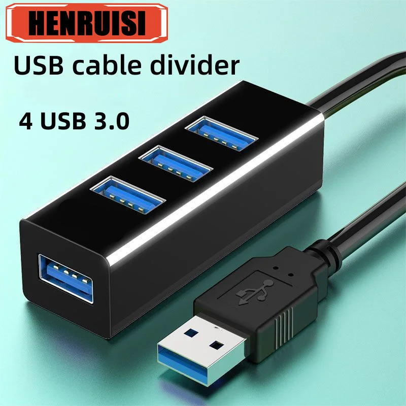 USB 3.0 4 Ports HUB Splitter High Speed Multi Splitter USB Adapter Expander Cable For Desktop PC ...