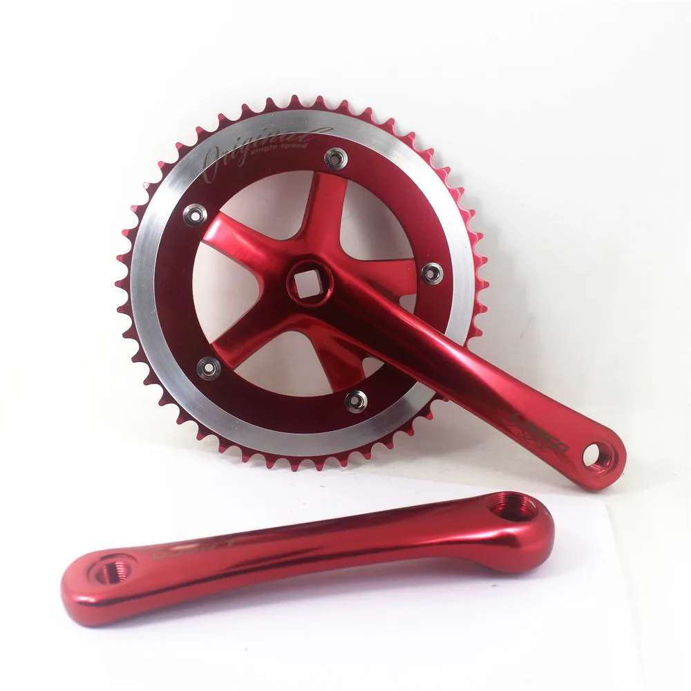 CNC Bike Crankset Folding Road Fixed Gear Bicycle Crank+Chainring ...