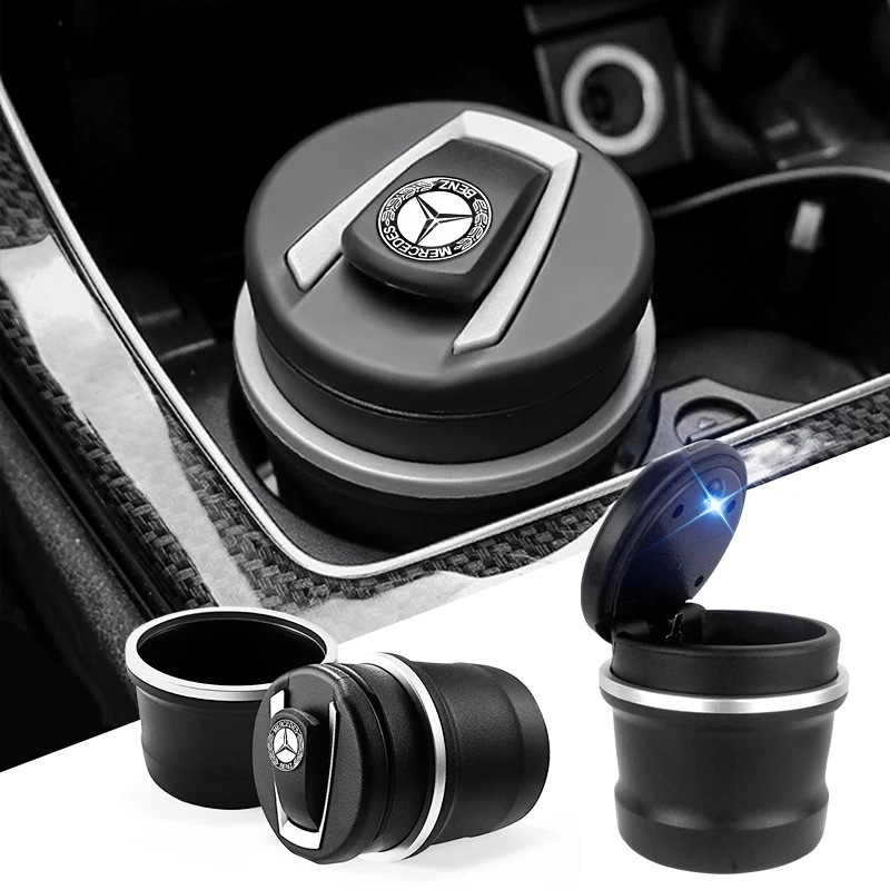 Car-Cigarette-Ashtray-Cup-With-Lid-With-LED-Light-Portable-For-Mercedes ...