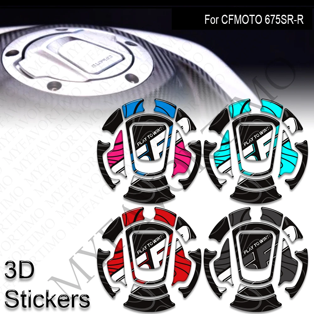 For CFMOTO 675SR-R 675SRR Motorcycle Tank Pad Side Grips Gas Fuel Oil ...