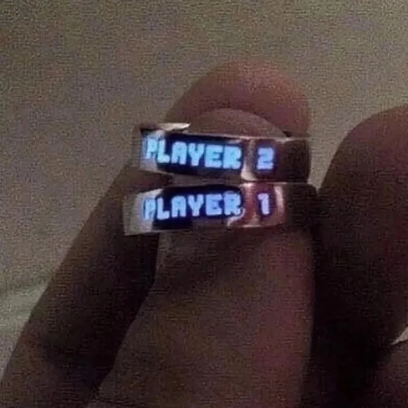 Luminous-Ring-for-Couple-Creative-Glowing-in-the-Dark-Player-1-Player-2 ...