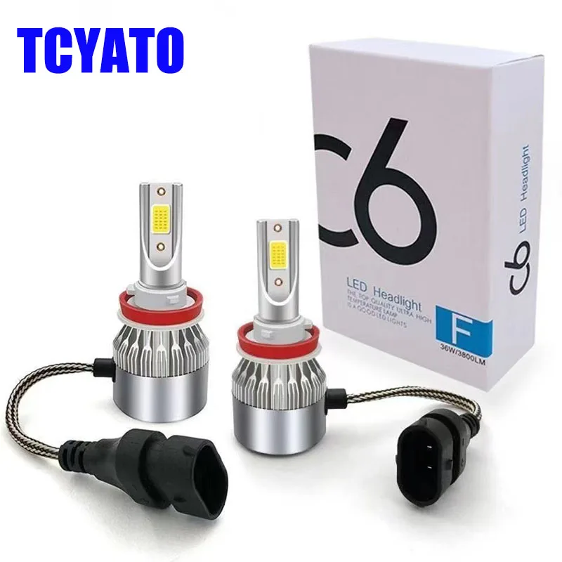 C6 자동차 Haedlight LED H4 H7 H1 H3 H8 H11 H10 H13 9004 HB3 9005 HB4 9004 ...