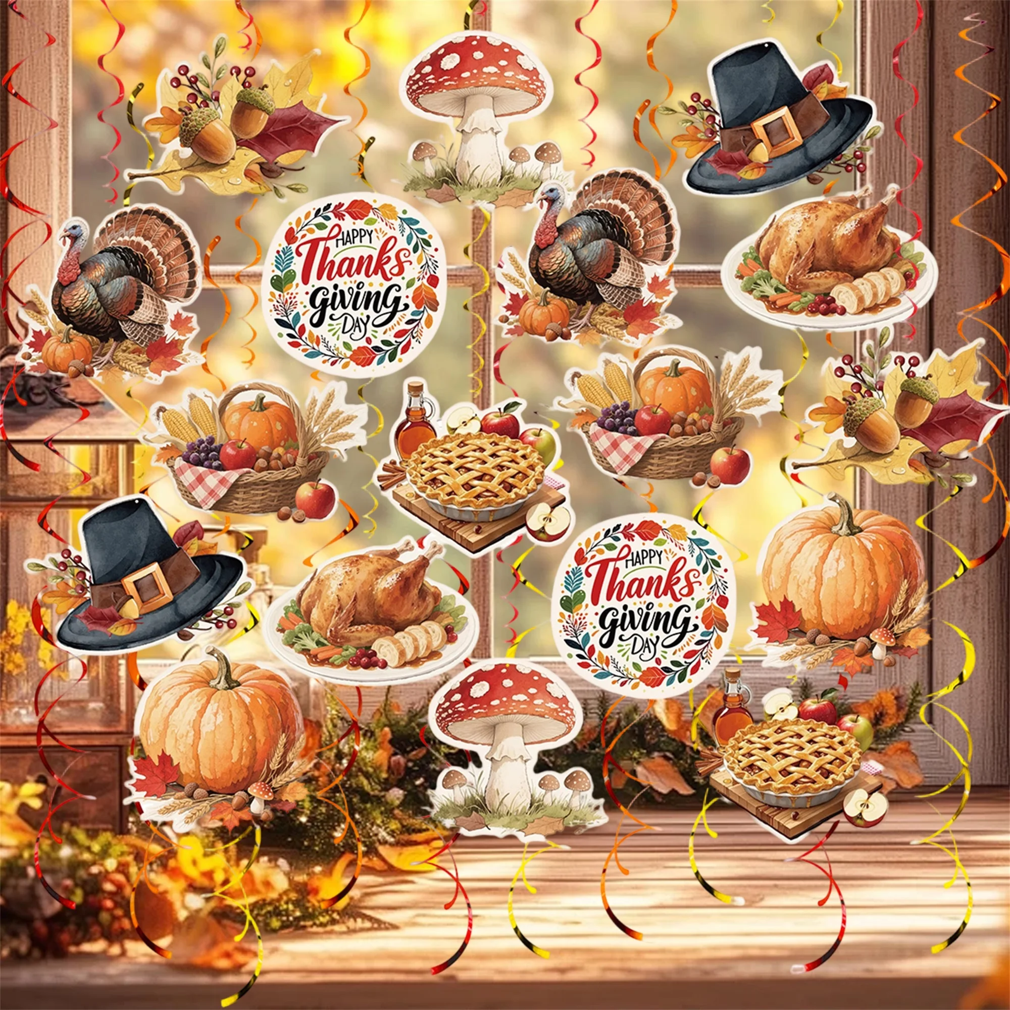 Thanksgiving Hanging Swirl Decor Set – Crafting And Beyond