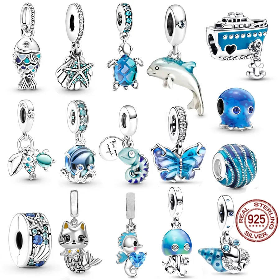 NEW-925-Sterling-Silver-Ocean-Collection-Sea-Turtle-Dolphin-Starfish ...