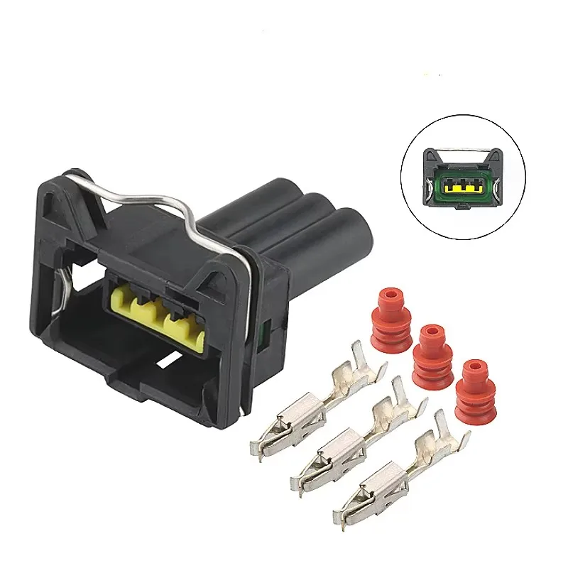 1-Set-3-Pin-Way-Power-Timer-Female-Sealed-Automobile-Electrical-Cable ...