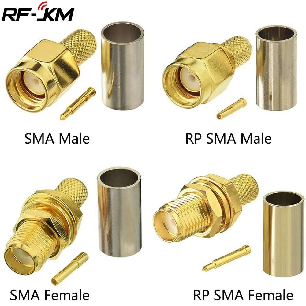 10pcs-SMA-Male-Plug-SMA-Female-RP-SMA-Male-female-Connector-Crimp-for ...