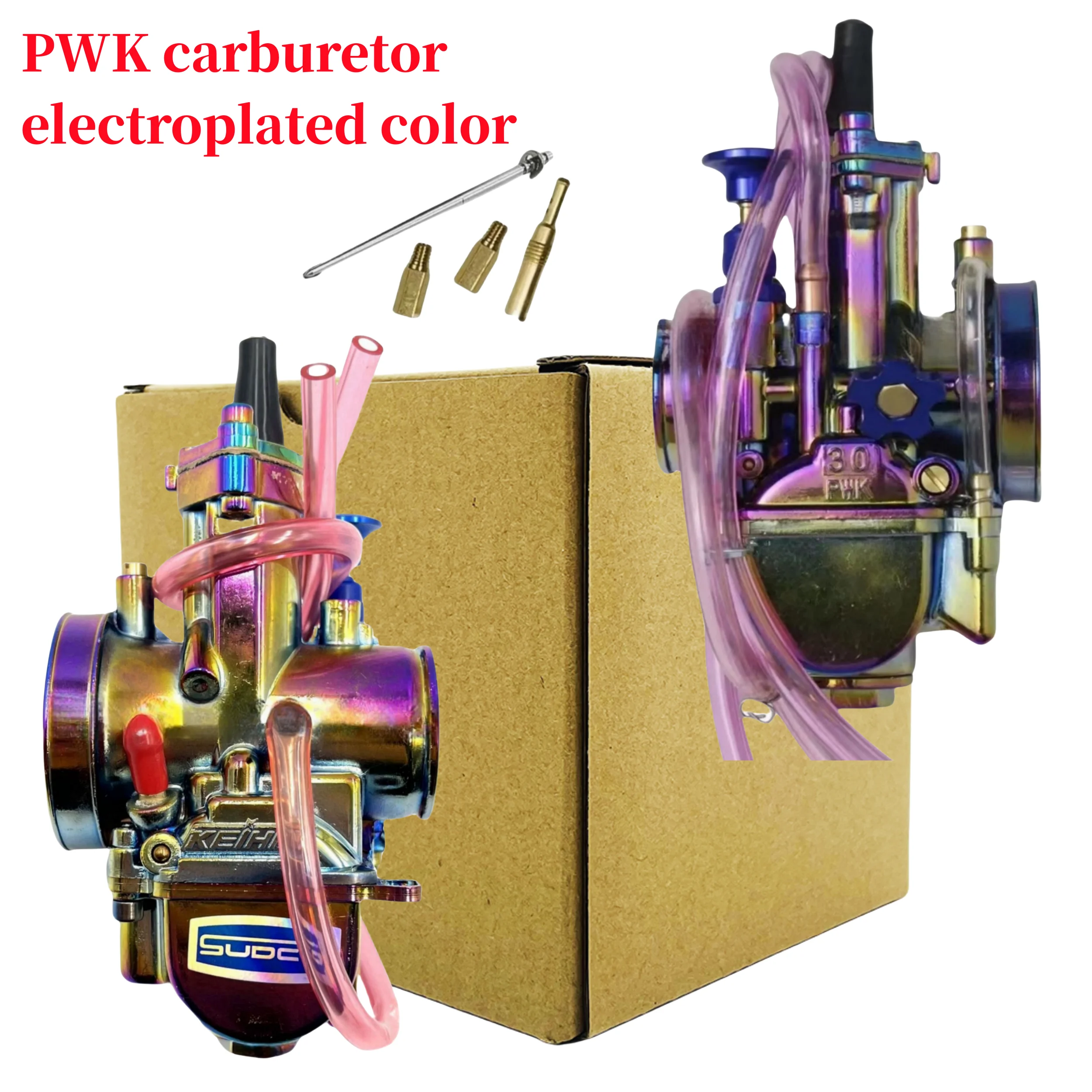 Carburador-Pitbike-Color-galvanizado-PWK24-26-28-30-32-34mm-motocicleta ...