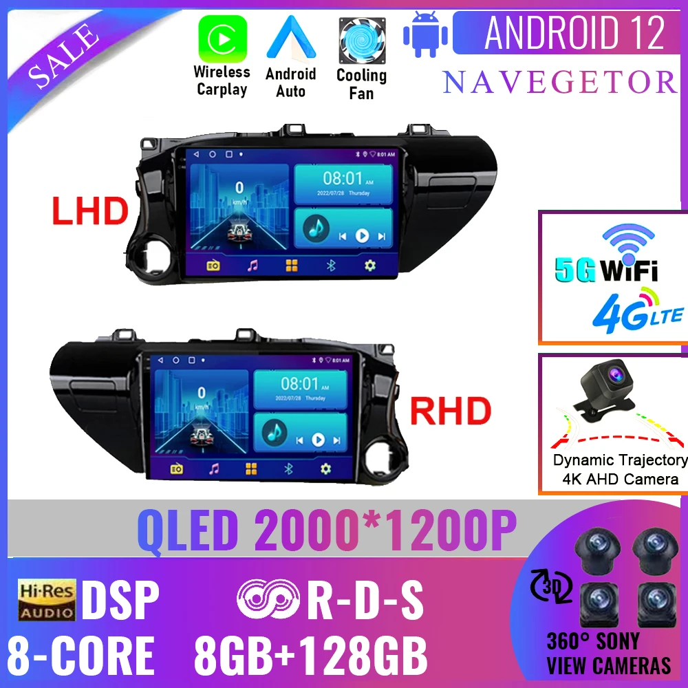 Sony reproductor Multimedia con pantalla IPS de 10 "para Toyota Hilux ...