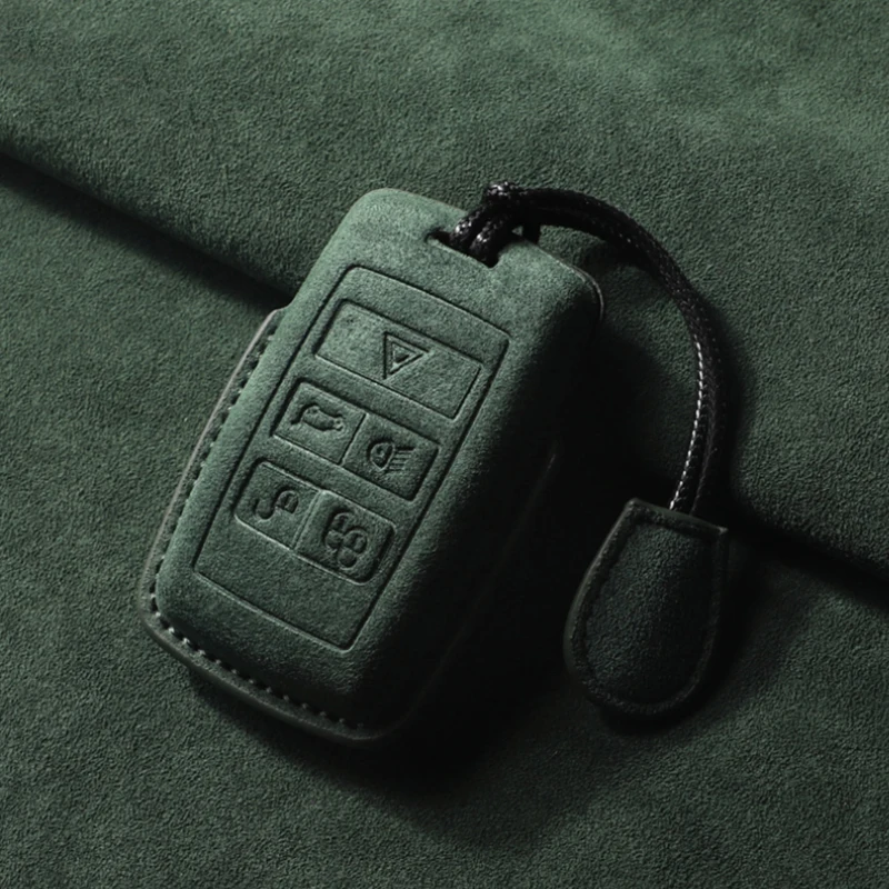 for Land Rover Key Fob Cover with KeyChain Key Case Leather For Land ...