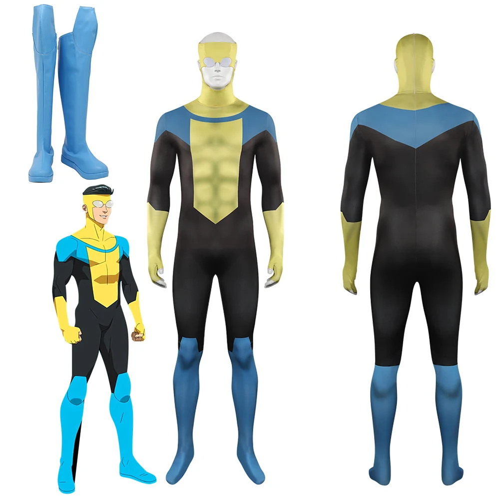 Invincible-Mark-Cosplay-Costume-Jumpsuit-Shoes-Boots-Outfits-Halloween ...