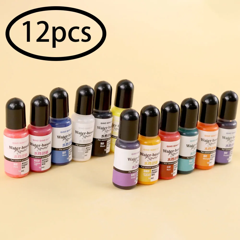 12-Colors-10ml-Gypsum-Cement-Coloring-Planter-Pigment-Gypsum-Powder ...