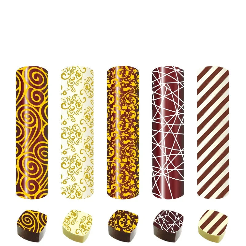 10pcs-Chocolate-Transfer-Paper-Pattern-Mold-Decoration-Wave-Curve ...