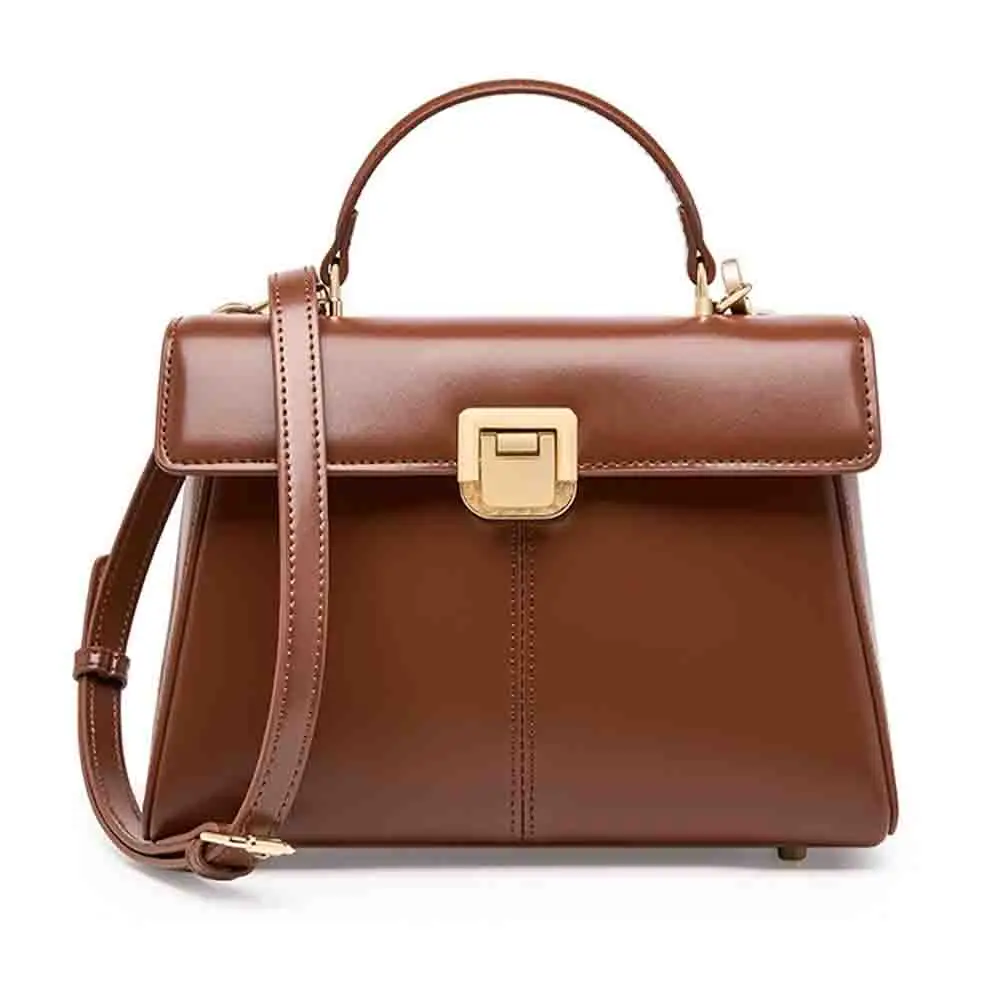 MS-Retro-Style-Bag-Luxo-Mulheres-Genuine-Leather-Shoulder-Bag-com-Hasp ...