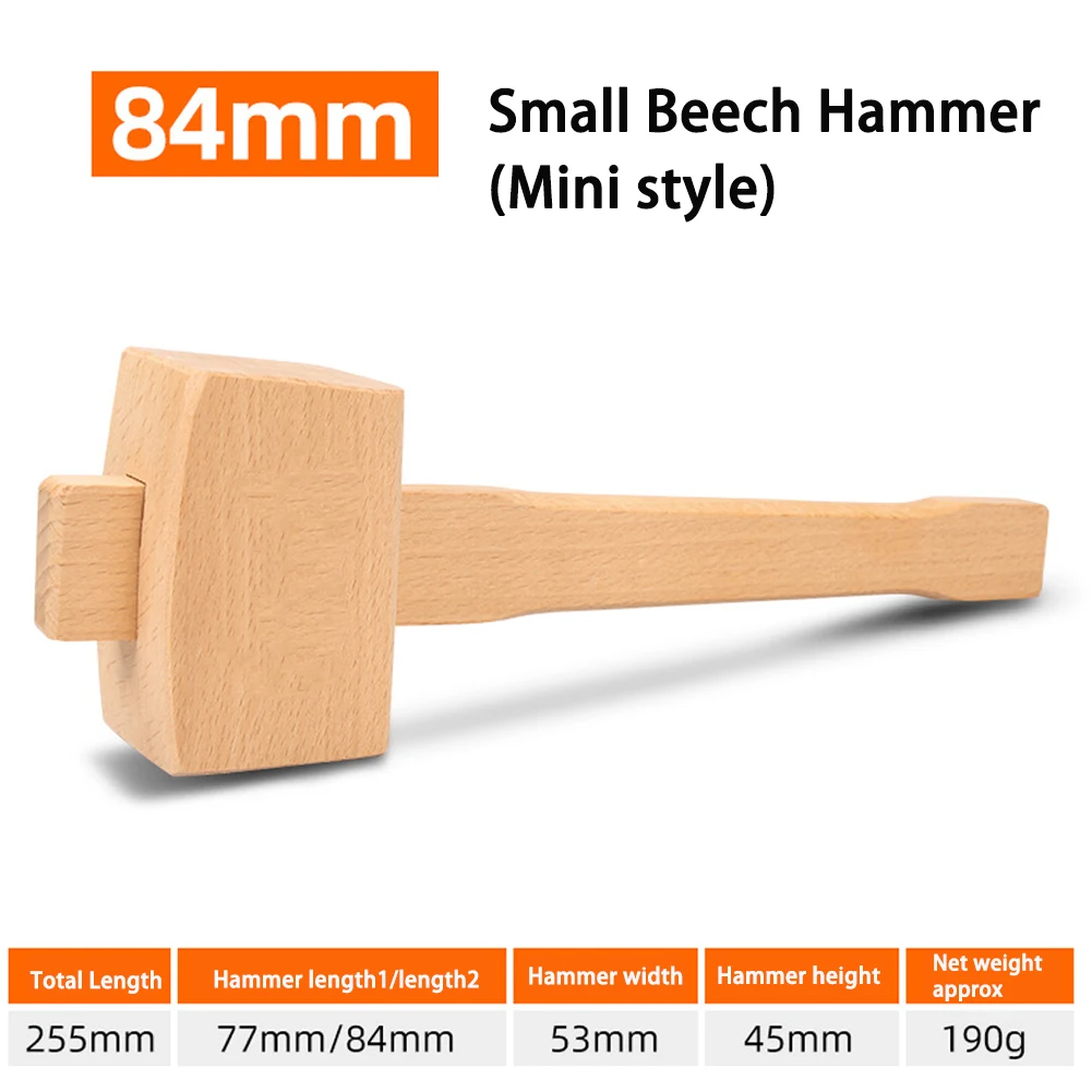 Quality-Solid-Beech-Wood-Hammer-84-100-130mm-Carpenter-Wooden-Carving ...