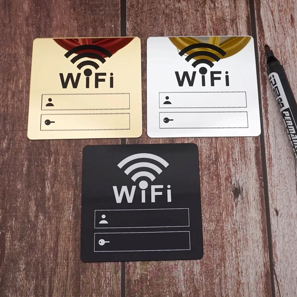 Acrylic-Mirror-WiFi-Sign-Sticker-for-Public-Places-House-Shops ...