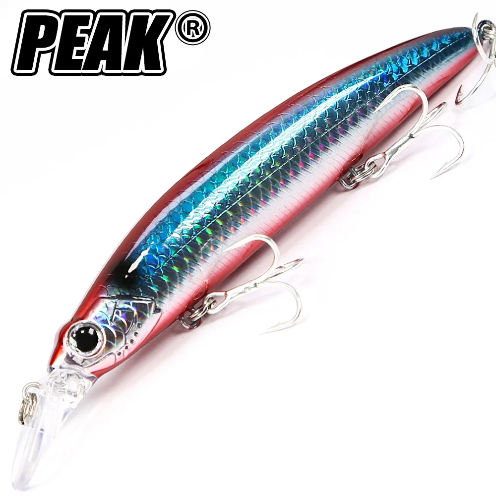PEAK-Tungsten-Sea-Fishing-Lure-110mm-Sea-Jerkbait-Floating-Minnow-Long ...