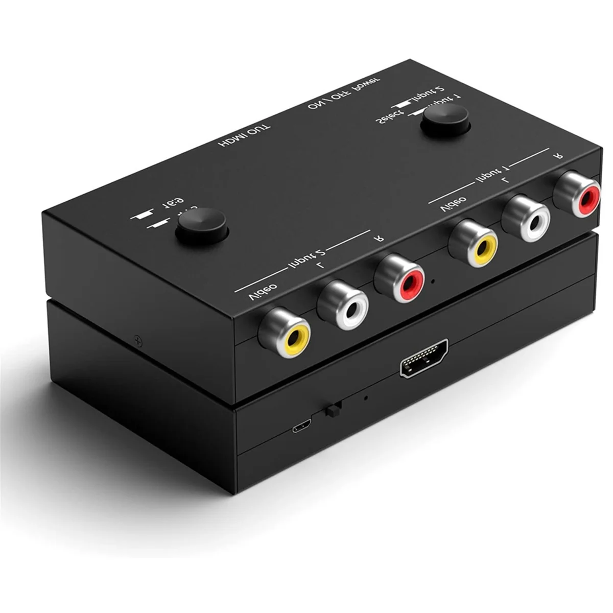 AD41-2 Way AV to HDMI-Compatible 2AV TO HDMI-Compatible 2RCA TO HDMI ...