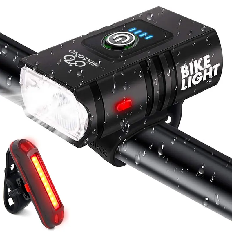 Bike Light USB Rechargeable MTB Front Lamp Headlight Flashlight Bicycle ...
